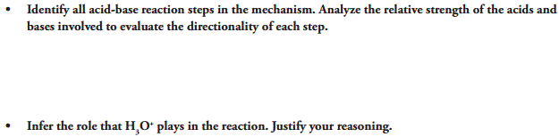 Solved The reaction mechanism for the hydration of propene | Chegg.com
