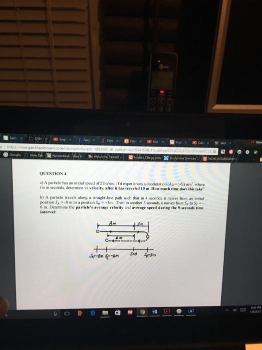Solved A particle has an initial speed of 27m/sec. If it | Chegg.com