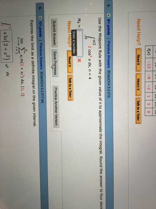 Solved Use the midpoint Rule with the given value of n to | Chegg.com