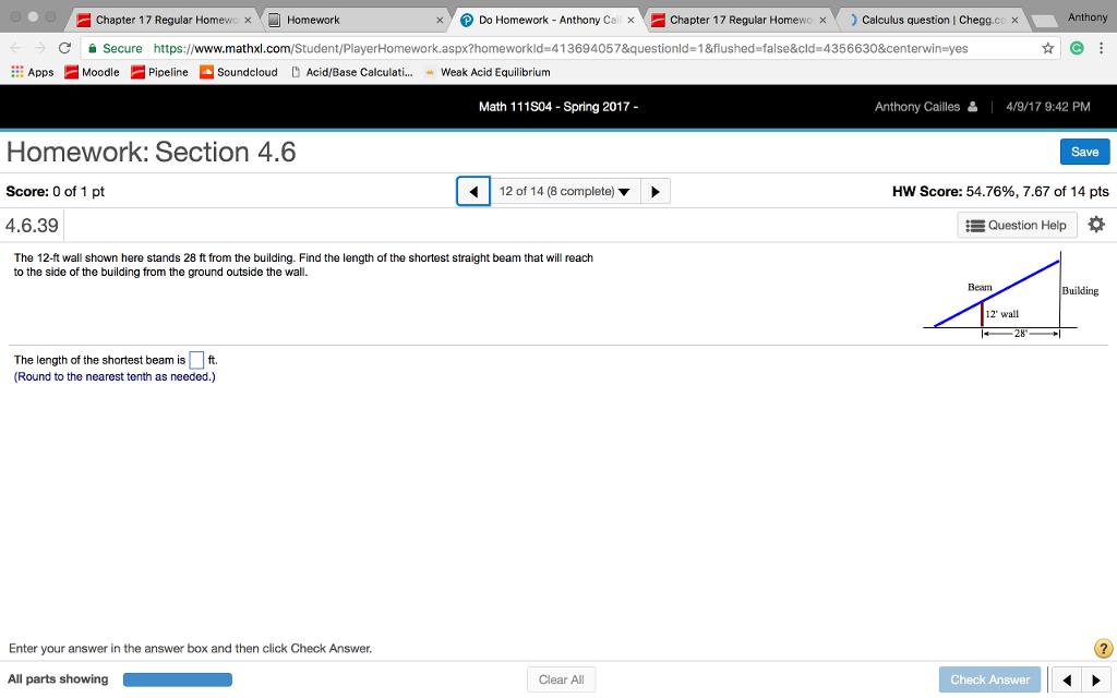 Solved F Chapter 17 Regular Hom X Homework evo Do Homework | Chegg.com