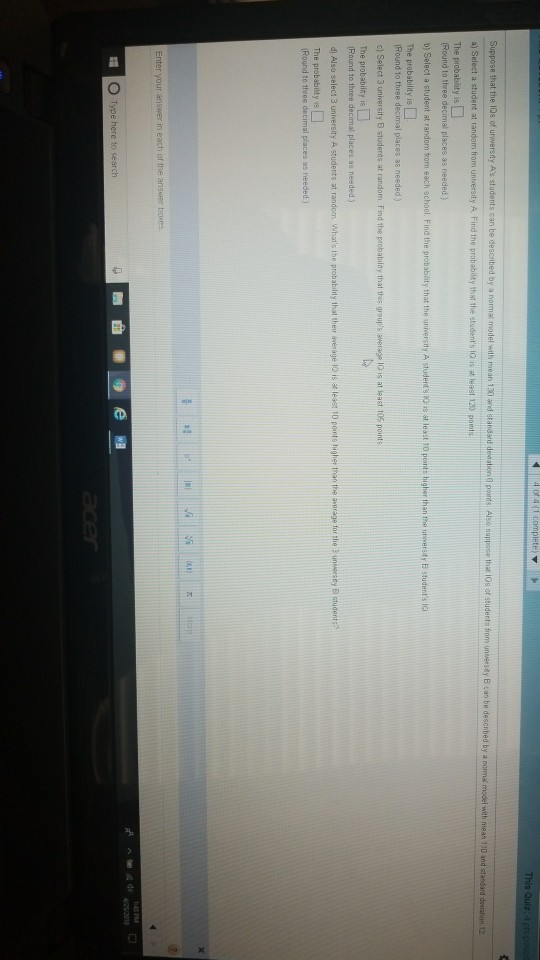 Solved 12 d) Also select 3 unversity A students at random | Chegg.com