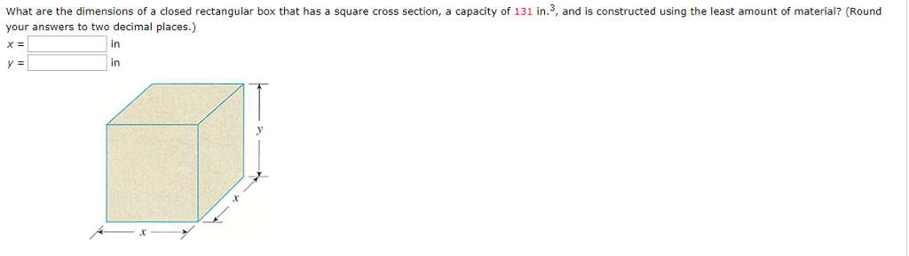 Solved What are the dimensions of a closed rectangular box | Chegg.com