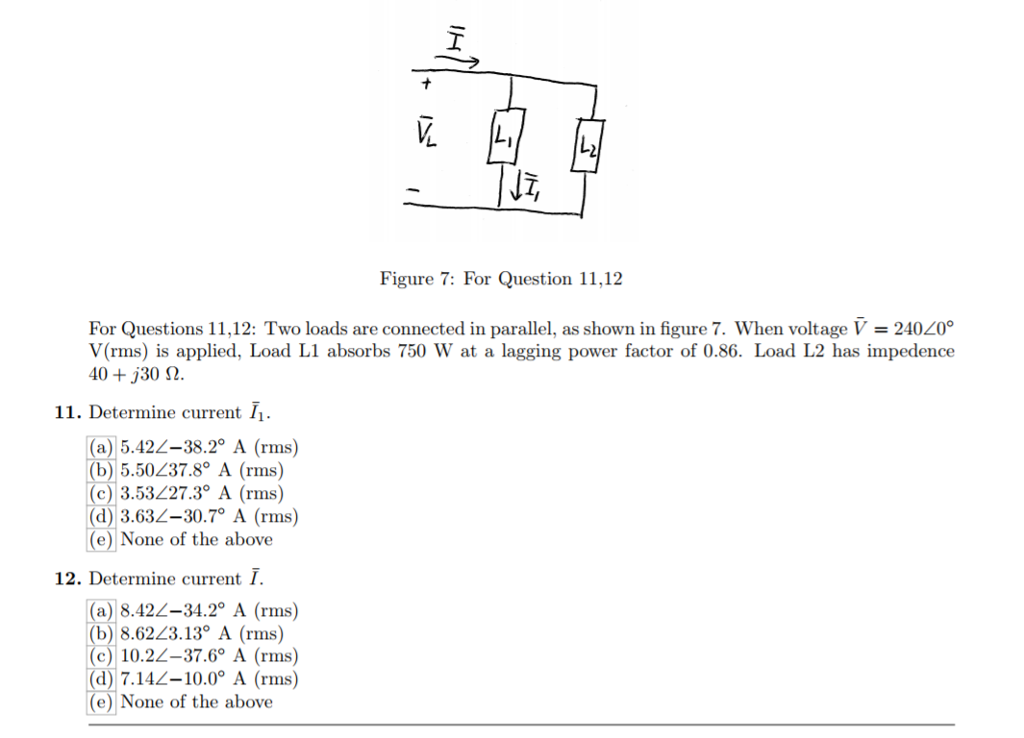 Solved Two loads are connected in parallel, as shown in | Chegg.com