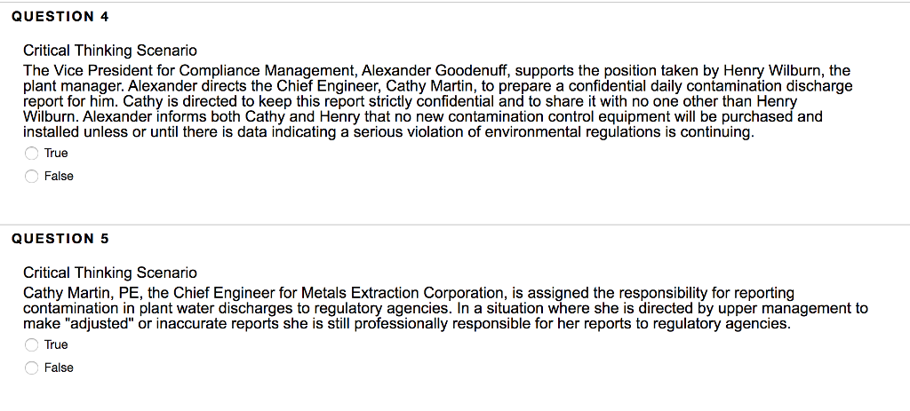 Solved QUESTION 4 Critical Thinking Scenario The Vice | Chegg.com