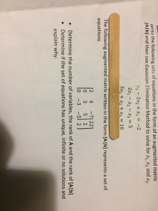 Solved Write the following sets of equations in the form of | Chegg.com