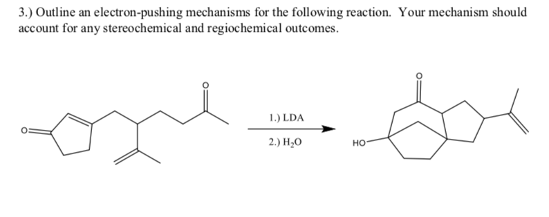 Solved ) Outline an electron-pushing mechanisms for the | Chegg.com