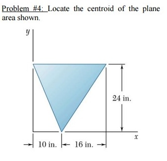 Solved Problem #4: Locate the centroid of the plane area | Chegg.com