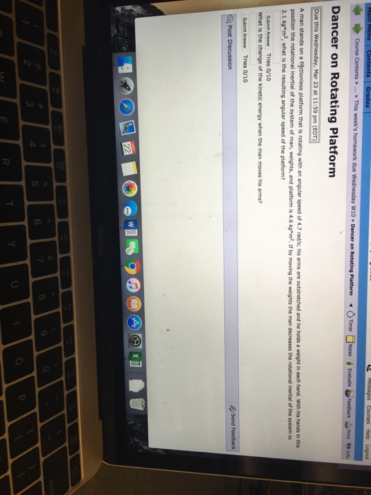 Solved A man stands on a frictionless platform that is | Chegg.com