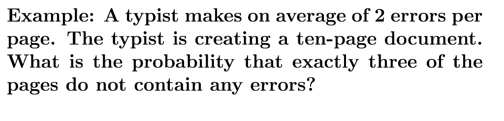 Solved A typist makes on average of 2 errors per page. The | Chegg.com