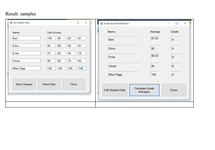 Solved You Are Asked To Create A Gradebook Vb Application