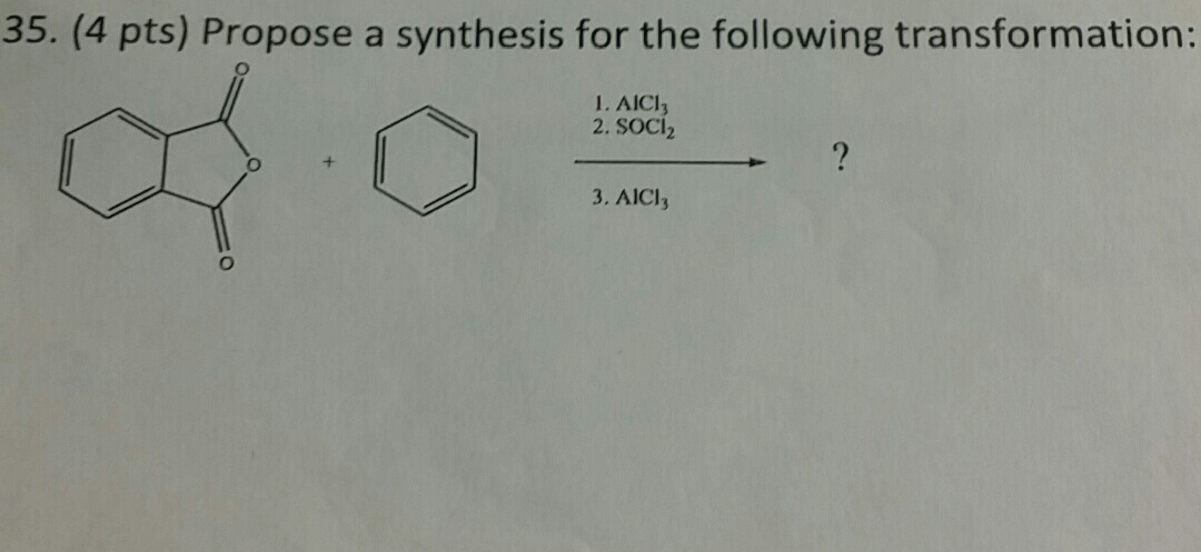 Solved Propose a synthesis for the following transformation: | Chegg.com