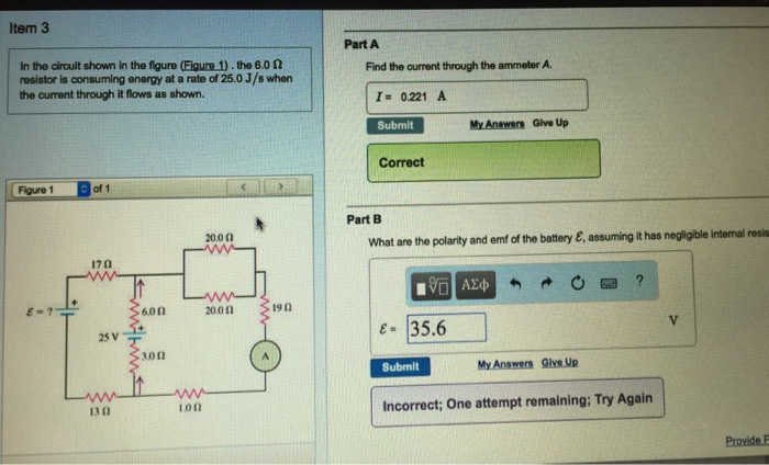 Solved Find the current through the ammeter A. In the | Chegg.com