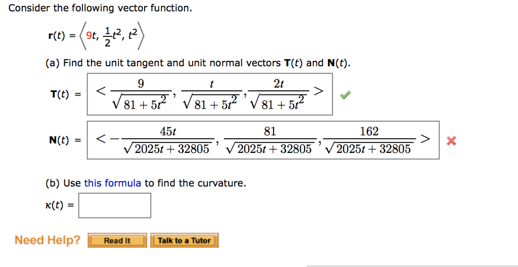 Solved Consider the following vector function. 2 (a) Find | Chegg.com