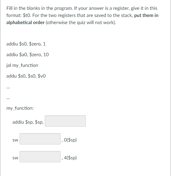 Fill in the blanks in the program. If your answer is | Chegg.com