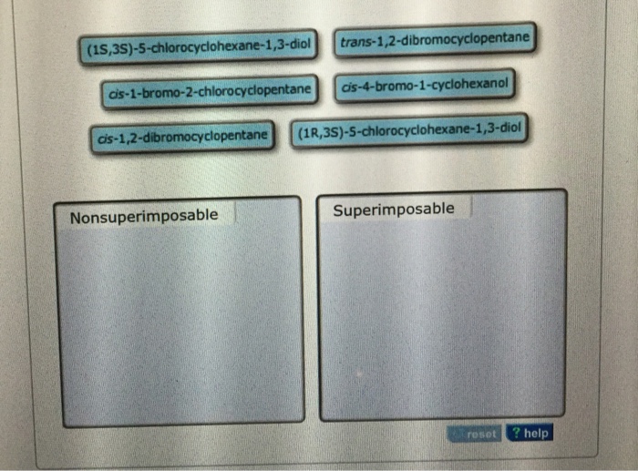 Solved Determine if the mirror images are superimposable or | Chegg.com