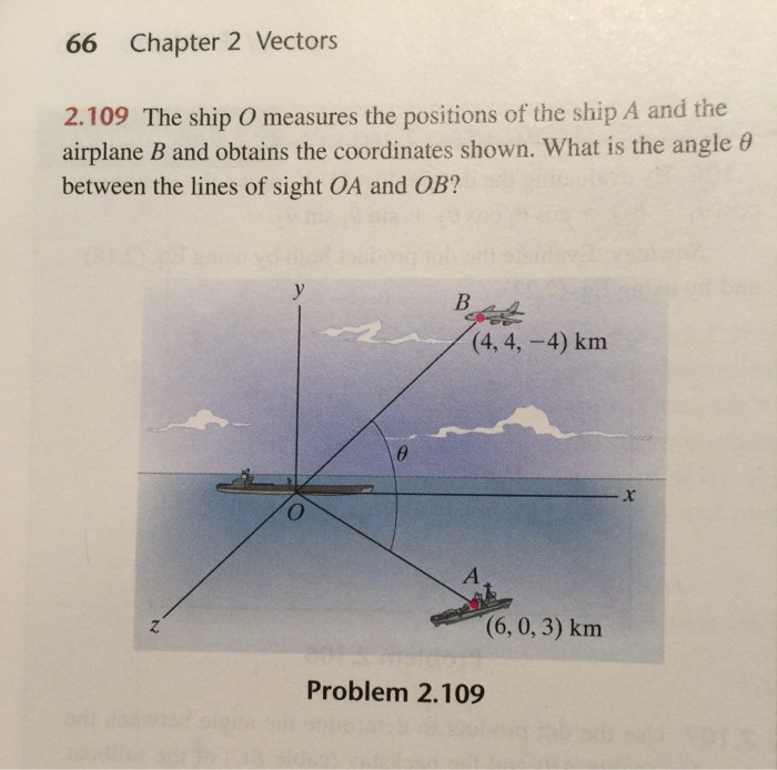 Solved The ship O measures the positions of the ship A and | Chegg.com