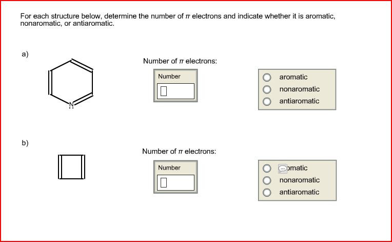 Solved For each structure below, determine the number of pi | Chegg.com