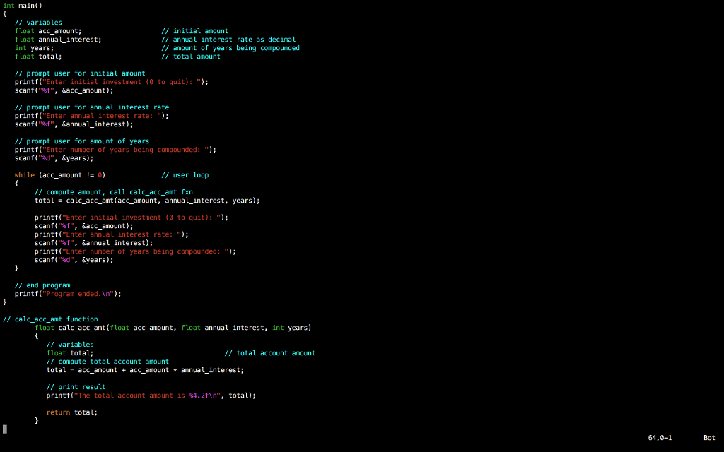 Solved The Problem Is Write A Program In C That Prints