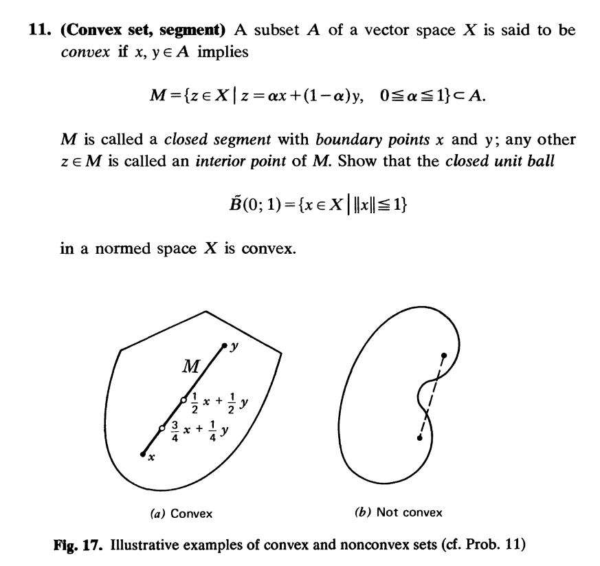 Solved A subset A of a vector space X is said to be convex | Chegg.com