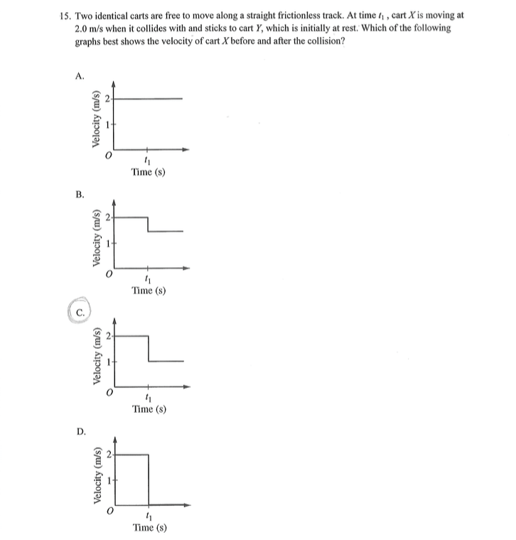 Solved Two identical carts are free to move along a straight | Chegg.com