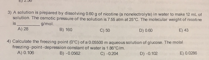 Solved A solution is prepared by dissolving 0.60 g of | Chegg.com
