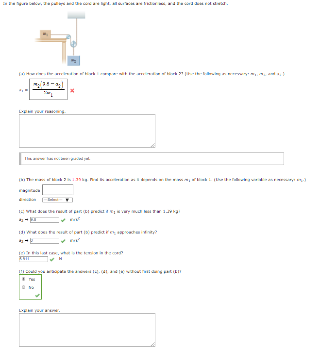Solved In the figure below, the pulleys and the cord are | Chegg.com