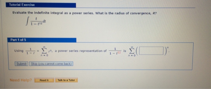 Solved Evaluate the indefinite integral as a power series. | Chegg.com Solved Evaluate the indefinite integral as a power series. | Chegg.com