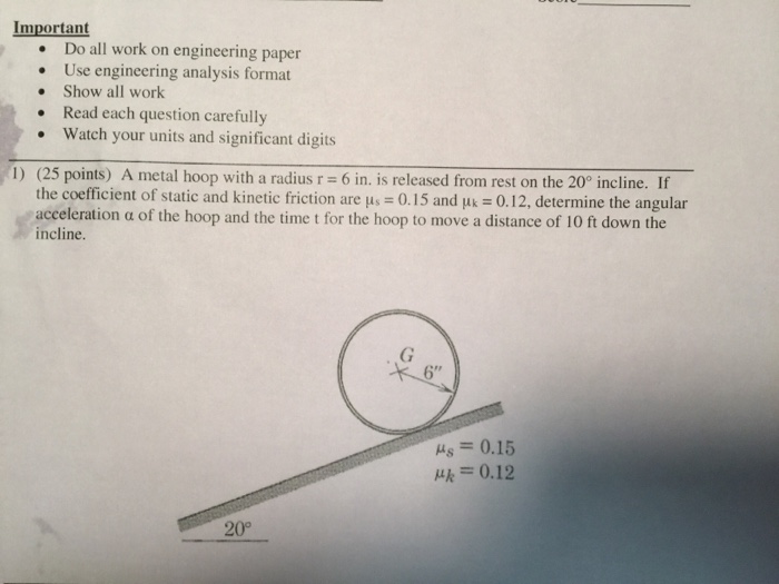 Solved Do all work on engineering paper Use engineering | Chegg.com