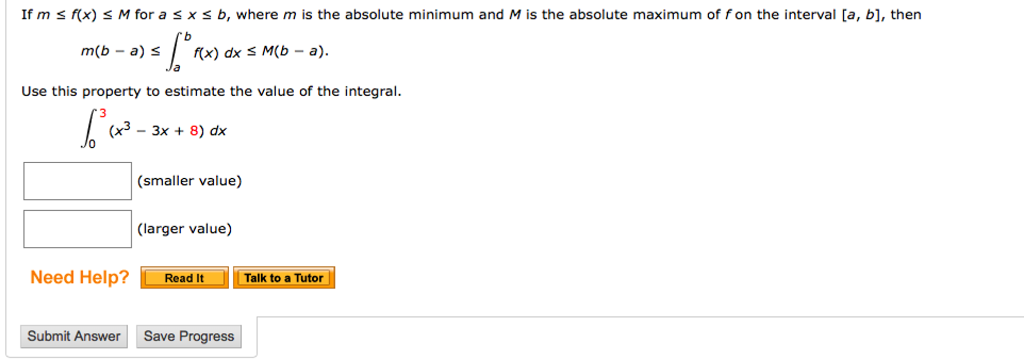 Solved If m ? f(x) ? M for a ? x ? b, where m is the | Chegg.com
