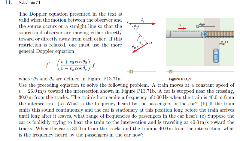 Solved The Doppler equation presented in the text is valid | Chegg.com