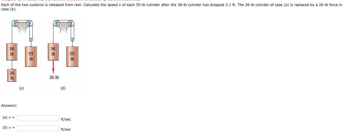 Solved Each of the two systems is released from rest. | Chegg.com