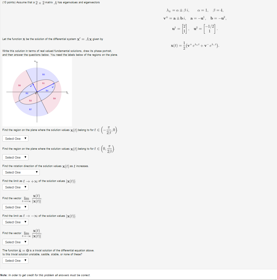 Assume That A 2 Times 2 Matrix A Has Eigenvalues And