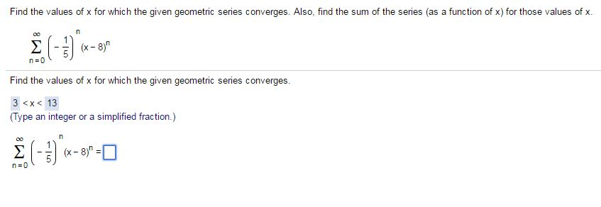 Solved Find the values of x for which the given geometric | Chegg.com