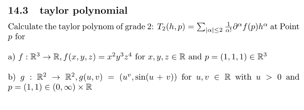 Solved 14.3 taylor polynomial Cal culate the taylor polynom | Chegg.com