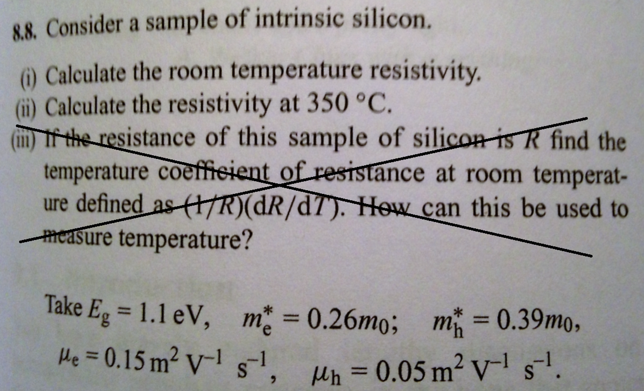 Solved Consider a sample of intrinsic silicon. Calculate | Chegg.com