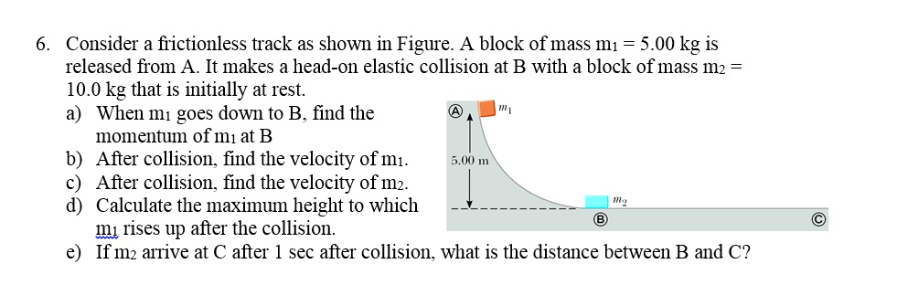 Solved Consider a frictionless track as shown in Figure. A | Chegg.com