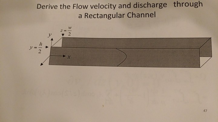 Solved Derive the Flow velocity and discharge through a | Chegg.com