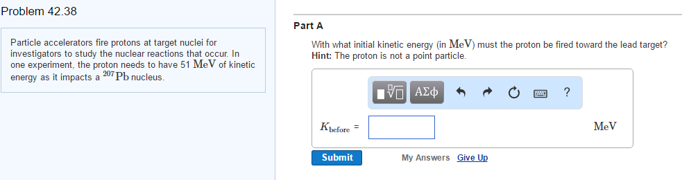 Solved Particle accelerators fire protons at target nuclei | Chegg.com