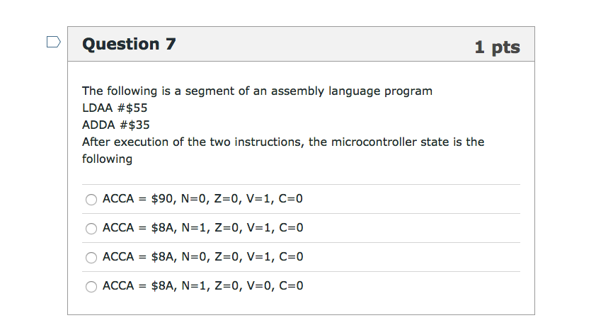 Solved The following is a segment of an assembly language | Chegg.com