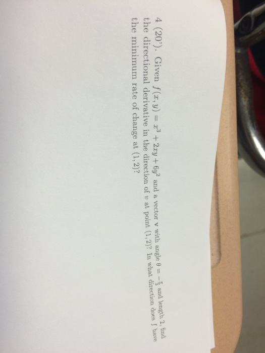 Solved Given f(x, y) = x^3 + 2xy + 6y^2 and a vector v with | Chegg.com