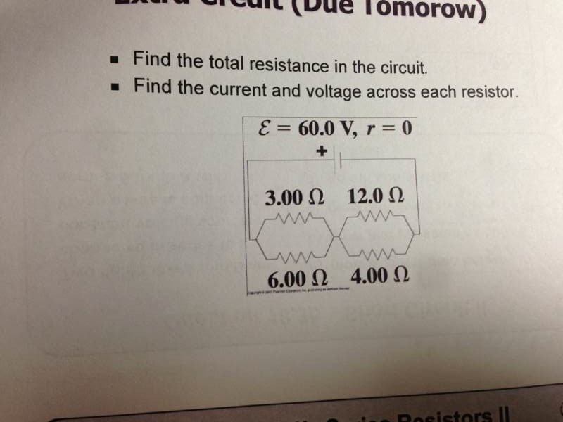 Solved: Find The Total Resistance In The Circiut. Find The... | Chegg.com