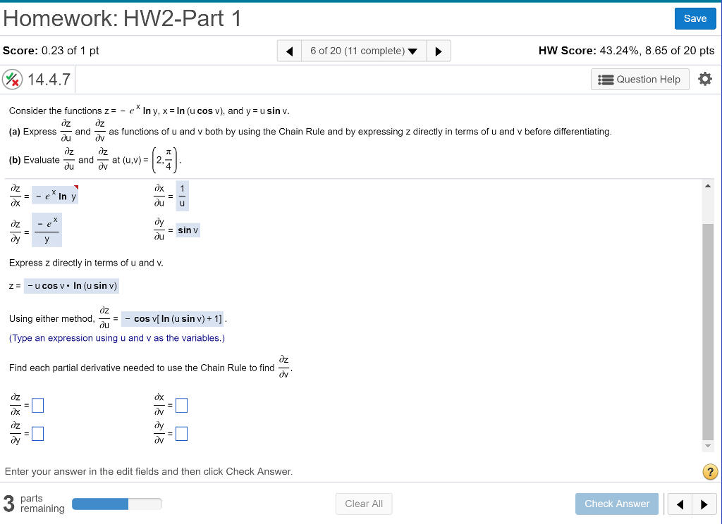 Solved Homework: HW2-Part 1 Save Score: 0.23 of 1 pt 6 of 20 | Chegg.com