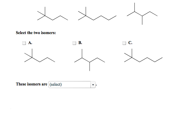 Solved Select the two isomers: These isomers are | Chegg.com
