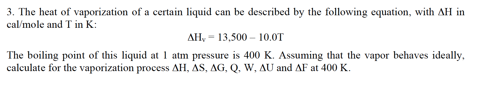 The heat of vaporization of a certain liquid can be | Chegg.com