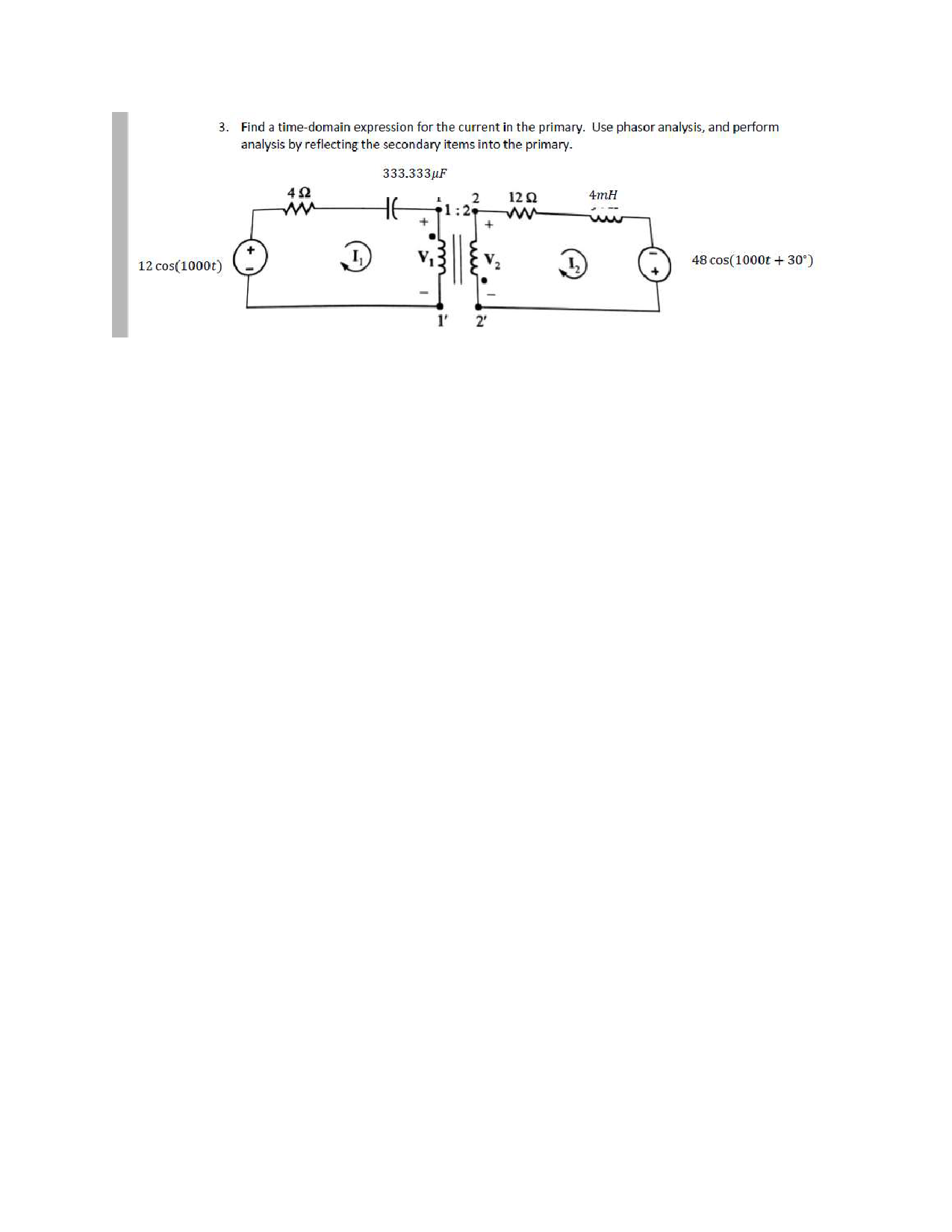 Solved Find a time-domain expression for the current in the | Chegg.com