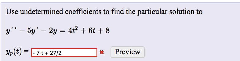 Solved Use undetermined coefficients to find the particular | Chegg.com