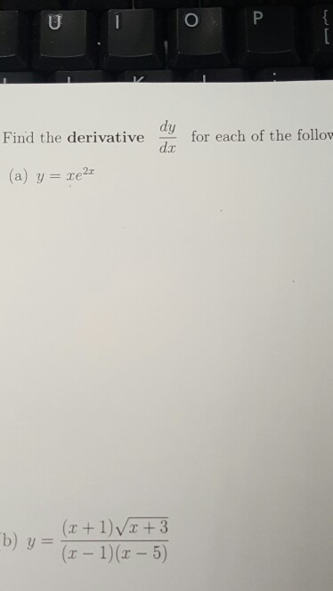 Solved Find the derivative dy/dx for each of the following | Chegg.com