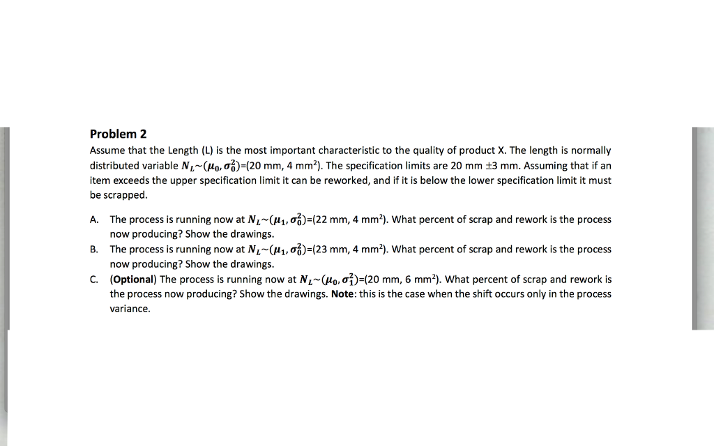 Solved How to solve problem 2 ? in Statistical Quality | Chegg.com