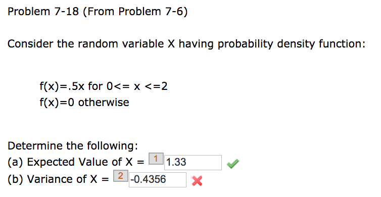 Solved Problem 7-18 (From Problem 7-6) Consider the random | Chegg.com Solved Problem 7-18 (From Problem 7-6) Consider the random | Chegg.com
