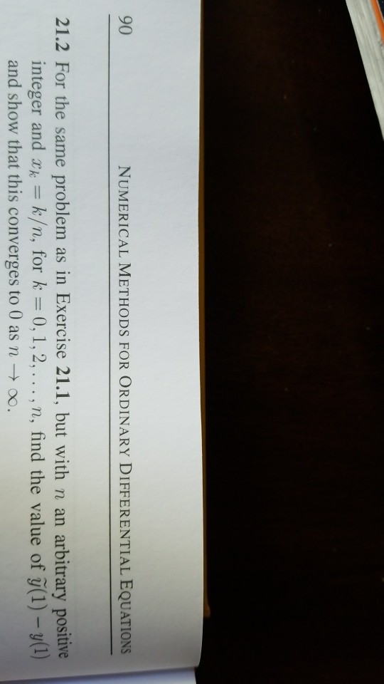 Solved 90 NUMERICAL METHODS FOR ORDINARY DIFFERENTIAL | Chegg.com